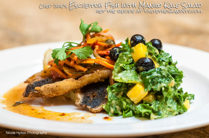 Taste-the-Islands-Escovietched-Fish-Kale-Salad-Chef-Irie - Taste the ...